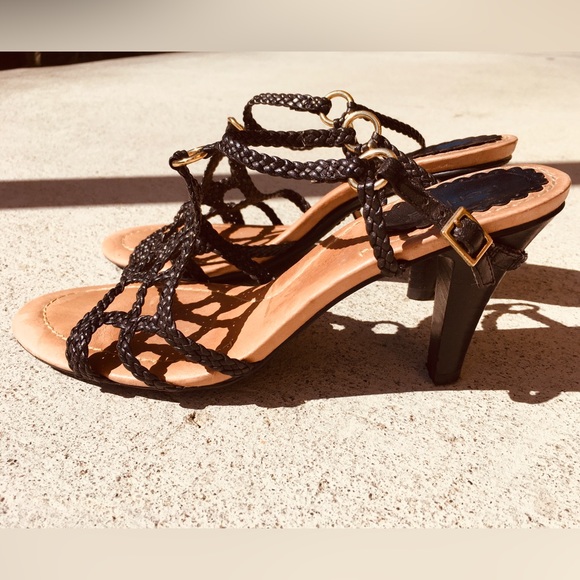 Perlina | Shoes | Womans Black Leather Sandals | Poshmark